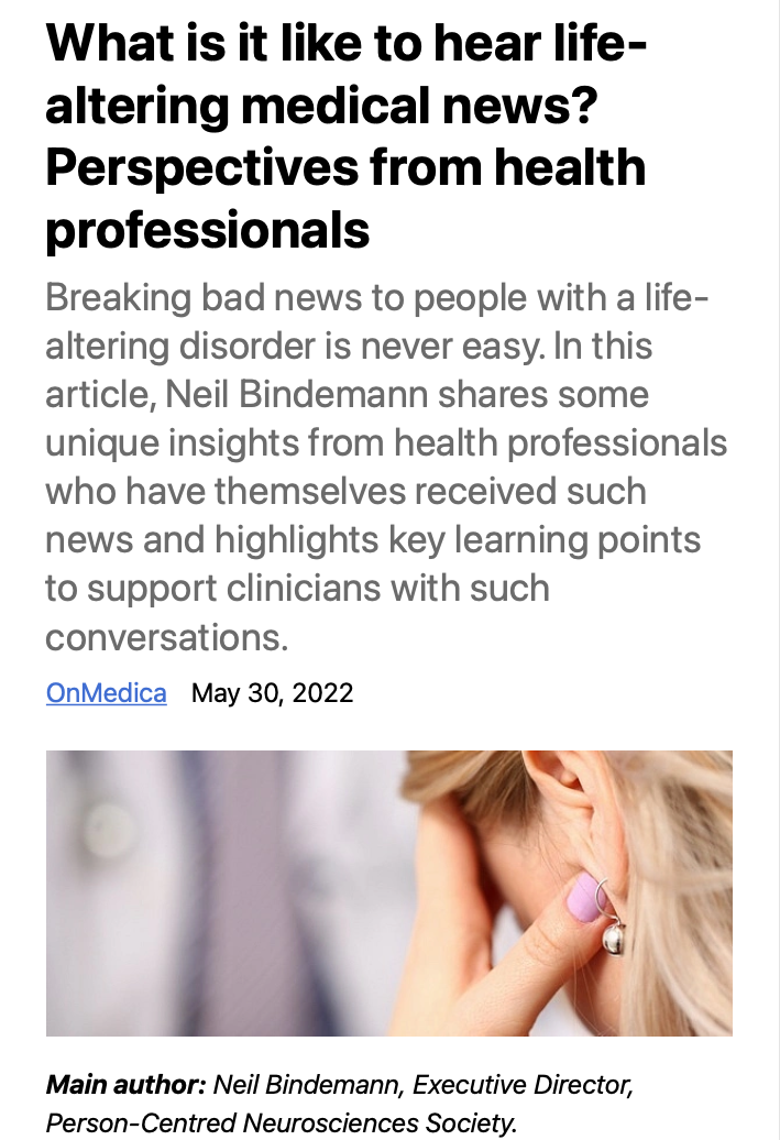 What is it like to hear life-altering medical news? – Primary Care ...